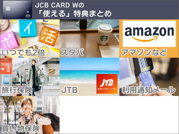 JCB CARD Wの特典まとめ。いつでもポイント2倍＆年会費無料がポイント！｜クレカぐらし
